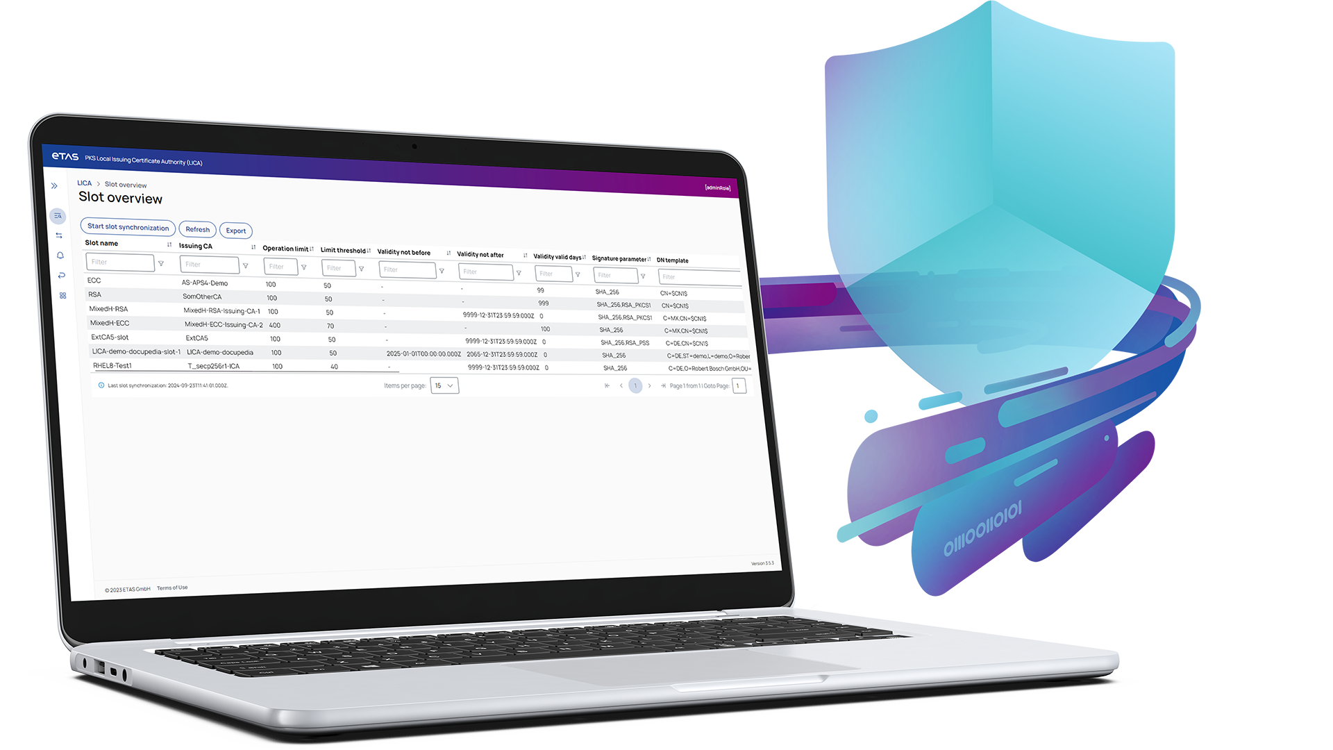 에스크립트 프로덕션 키 플랫폼 | ETAS